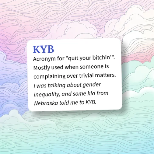 Urban Dictionary: KYB