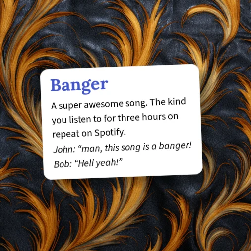 Urban Dictionary: banger\