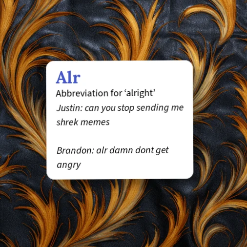 Urban Dictionary: Alr