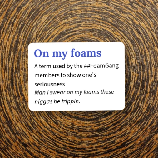 Urban Dictionary: my foam