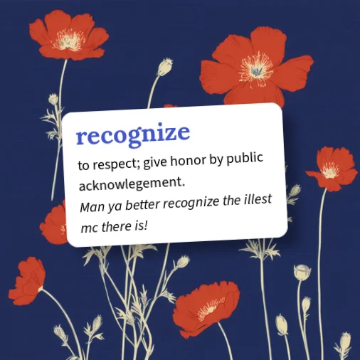 Urban Dictionary: recognize