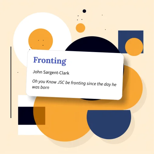 Urban Dictionary: a front