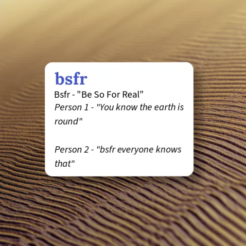 Urban Dictionary: bsfr