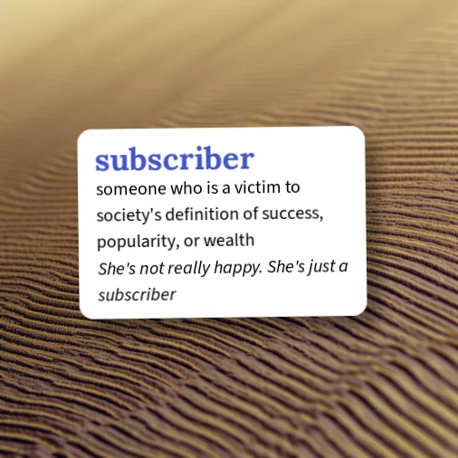 Urban Dictionary: subscriber