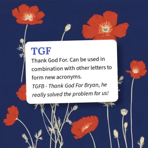 Urban Dictionary: TGF