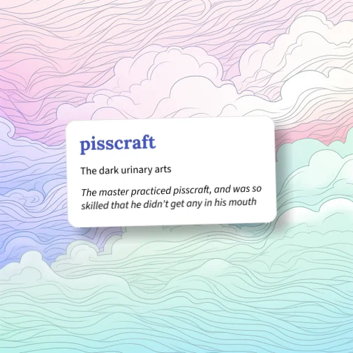 Urban Dictionary: pisscraft