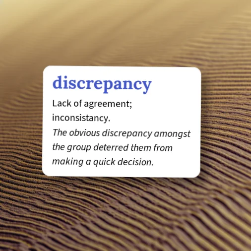 Urban Dictionary: discrepancy