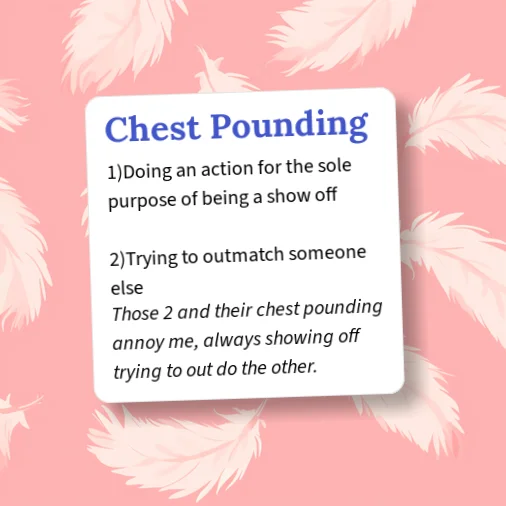 Urban Dictionary: pounding chest