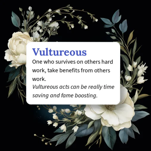 Urban Dictionary: Vultureous