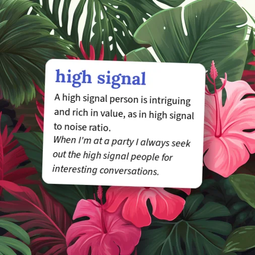 Urban Dictionary: high signals