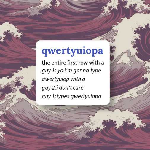 Urban Dictionary: qwertyuiopå