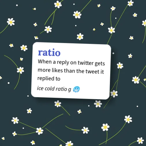 Urban Dictionary: ratio