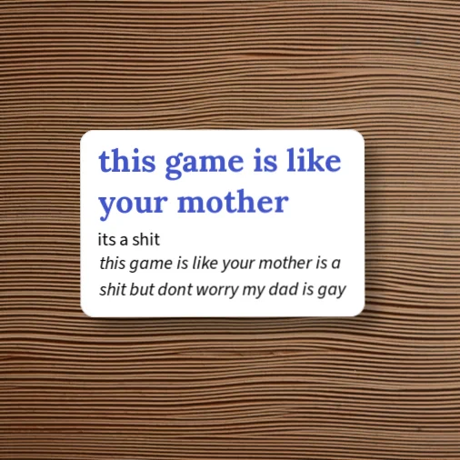 Urban Dictionary: this game is like your mother