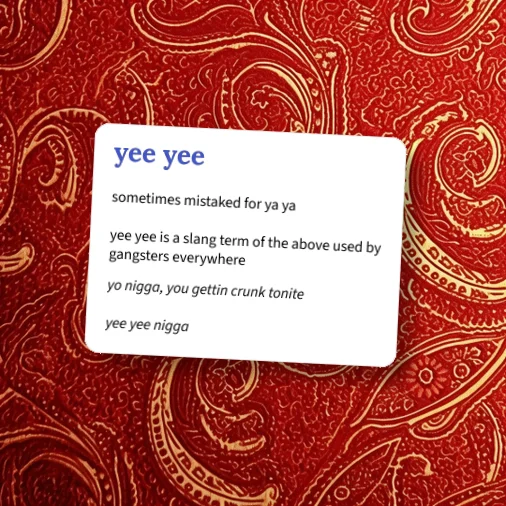Urban Dictionary: yee-yee